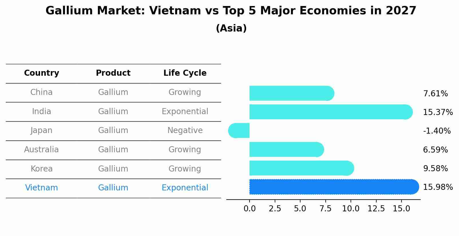 Vietnam Gallium Market (2025-2031) | Trends, Outlook & Forecast